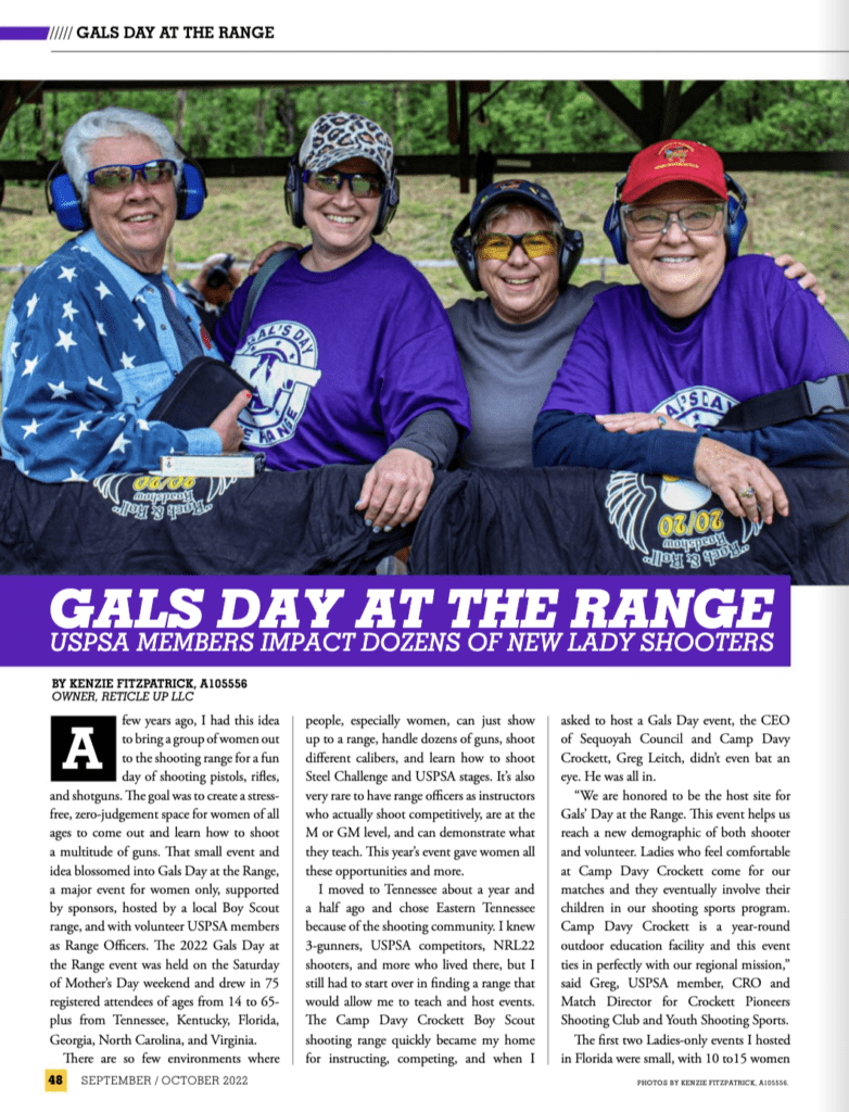 Gals Day at the Range: USPSA Members Impact Dozens of New Lady Shooters ...
